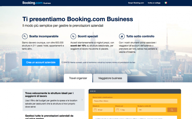 Booking.com lancia la piattaforma per il business travel | Missionline