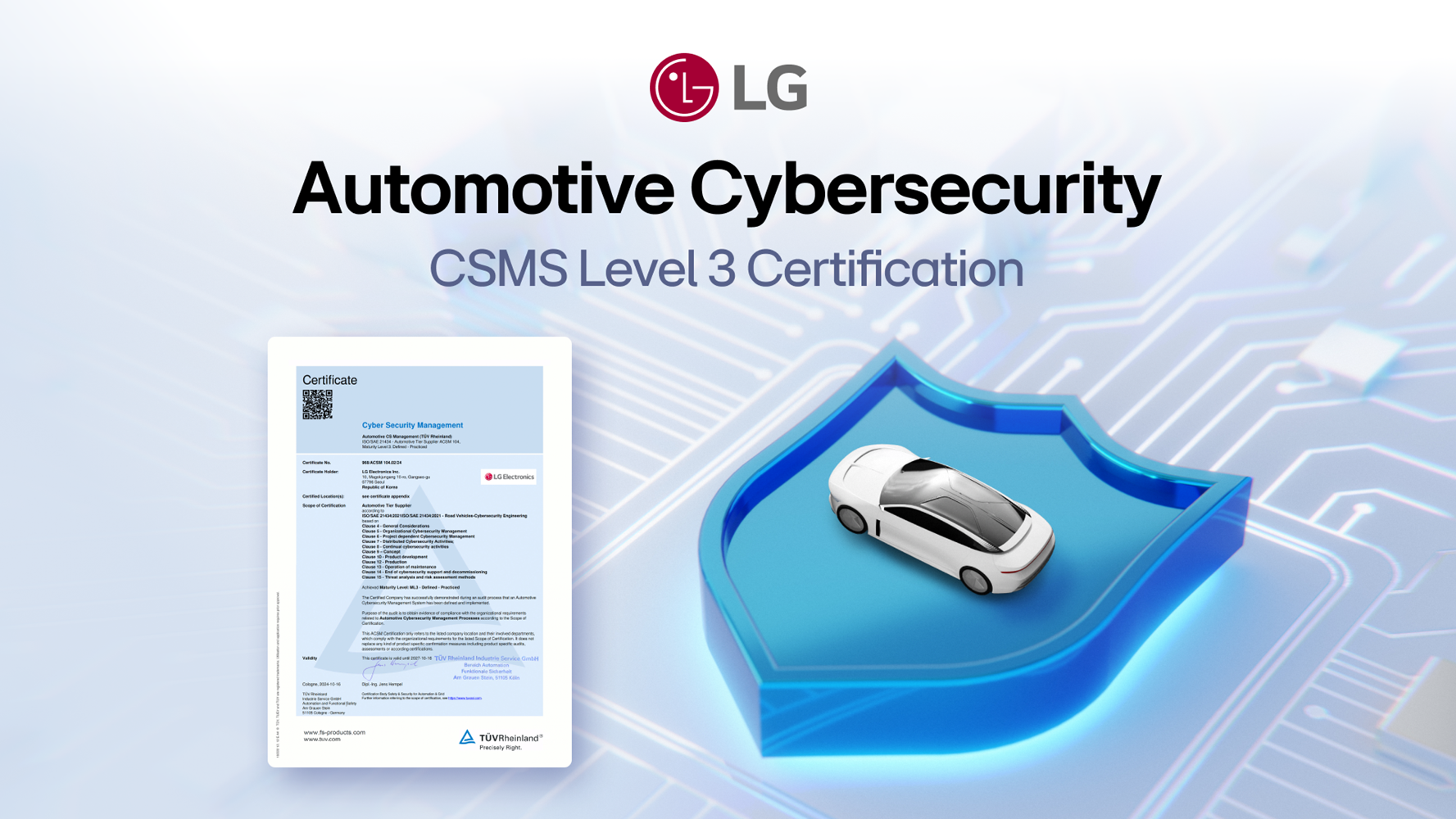 LG Electronics punta sulla cybersecurity nell'automotive | Missionline