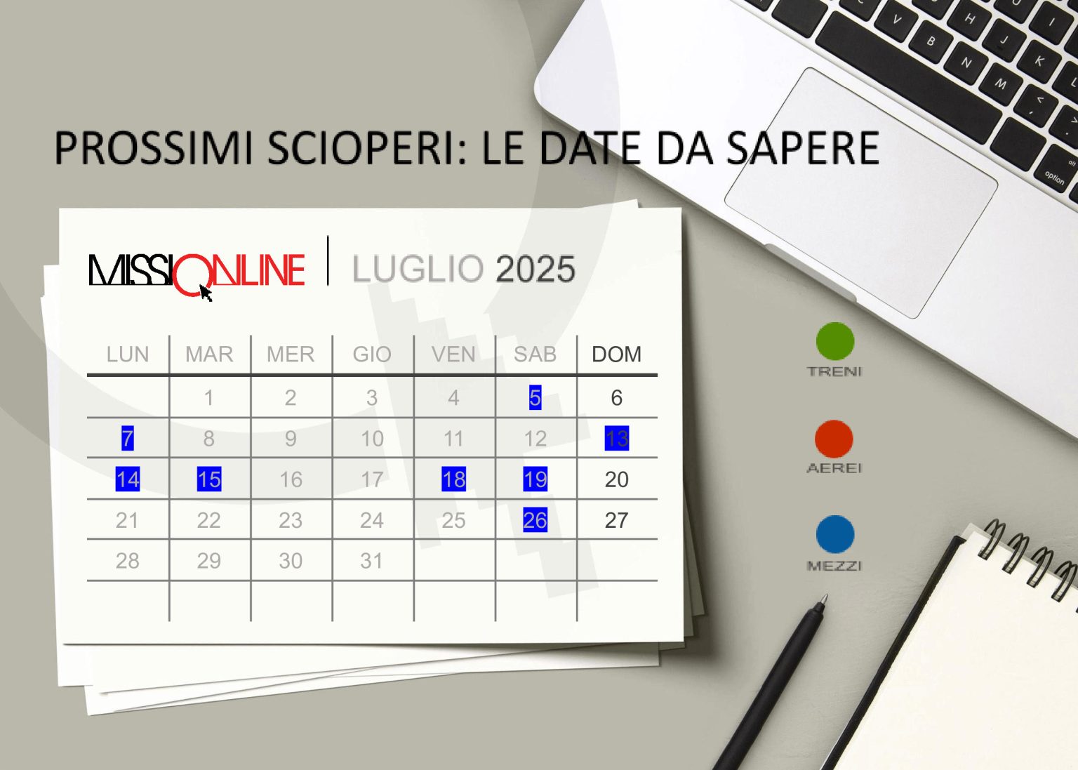 Luglio 2025, scioperi mezzi in tutta Italia: orari e informazioni utili